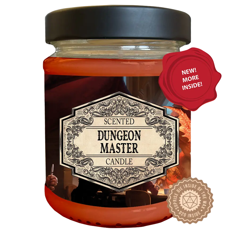 Scented Candle Dungeon Master with Surprise D20 Dice – Fantasy-Scents